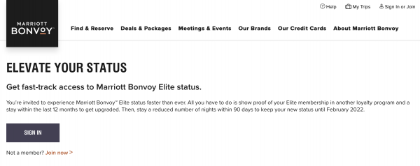 Status Match Challenge: Marriott Offers up to Platinum Status For ...